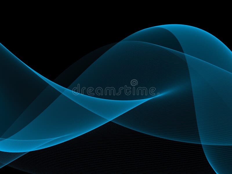 Abstract Light blue wave stock illustration. Illustration of shiny ...