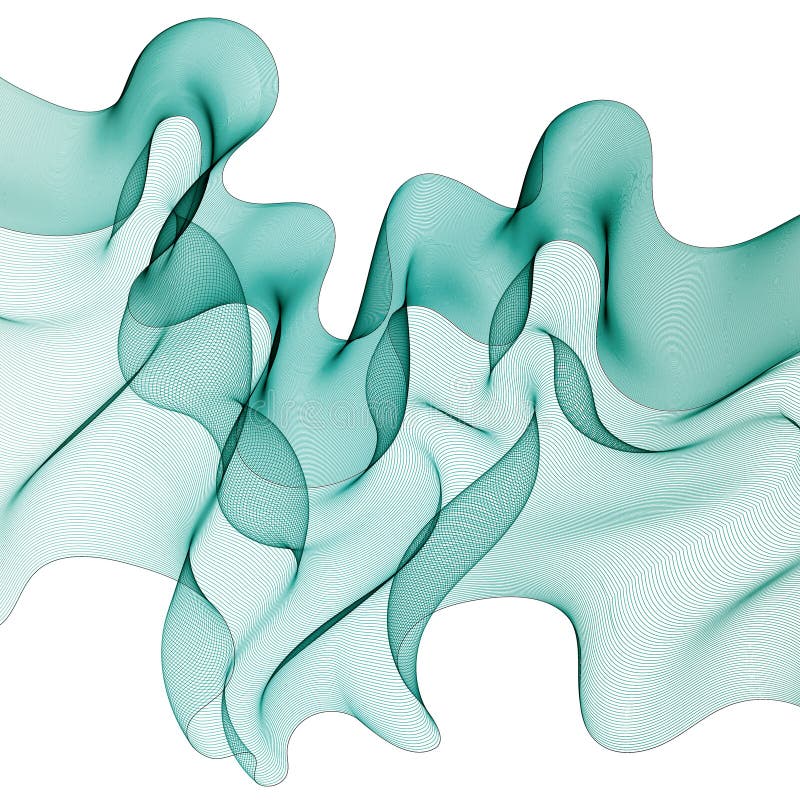 Abstract Light Blue Wave. Vector Curves. Illustration. Eps 10 Stock ...