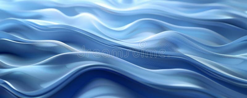 Abstract Light Blue Wavy Texture, Fluid Dynamic Background. Modern Art ...