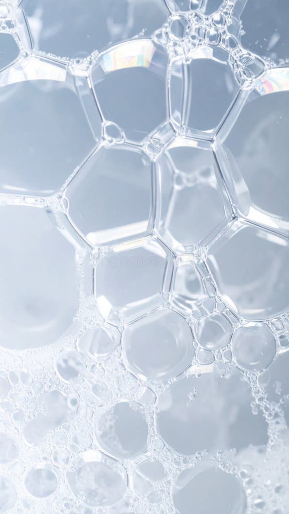 Abstract Light Blue and White Bubble Foam Texture Stock Illustration ...