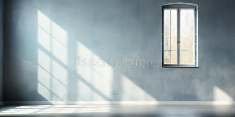 Abstract Light Blue from Windows on Plaster Wall Stock Illustration ...