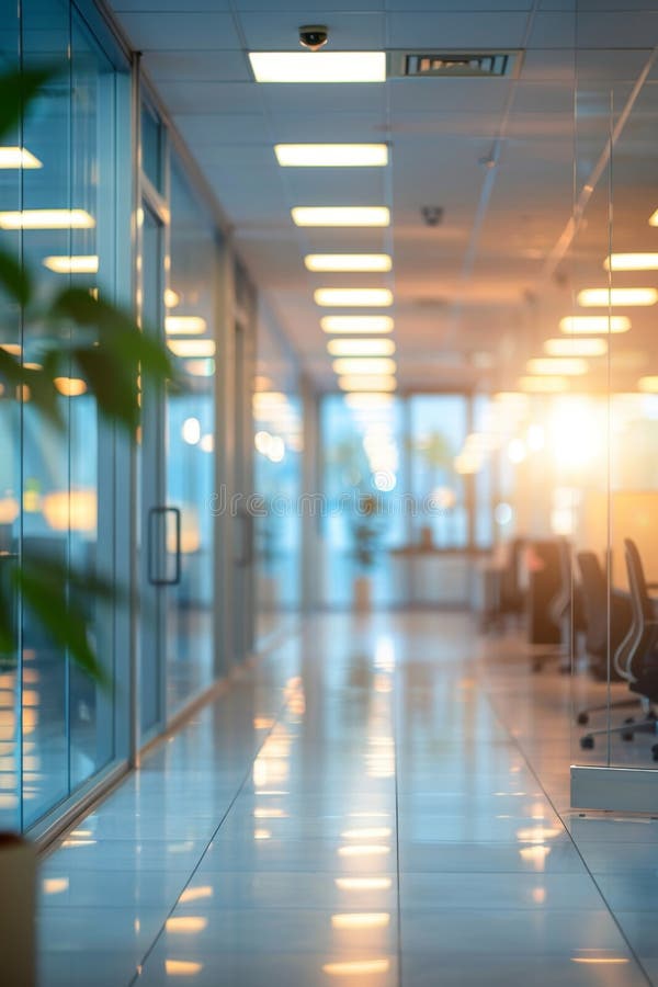 Abstract Light Blur in Empty Office Background for Professional Design ...