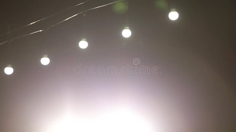 Hanging Lights for Beautiful Decoration Stock Video - Video of night ...