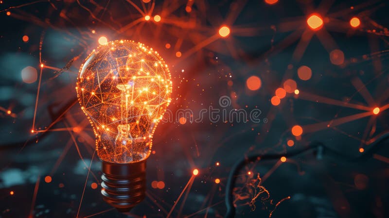 165 Glowing Light Bulb Network Connections Innovation Concept Abstract Technology Stock Photos ...