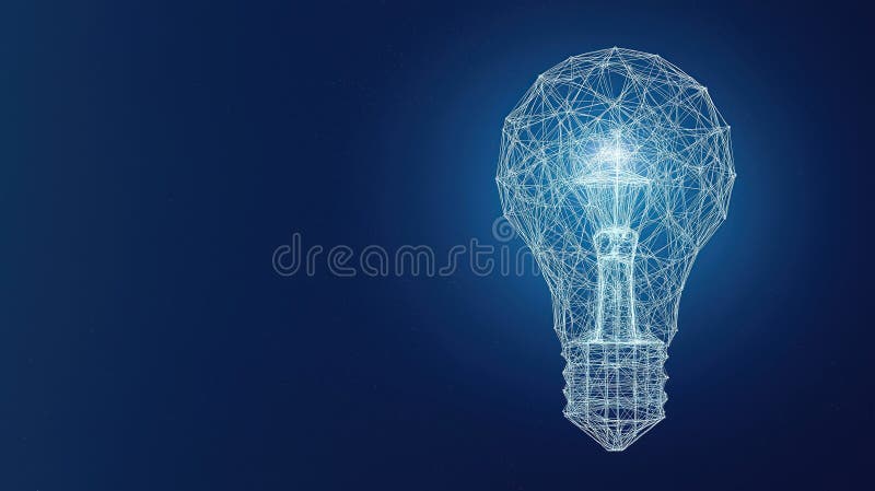 Abstract Light Bulb Illustration with Tech Innovation Concept. AI ...