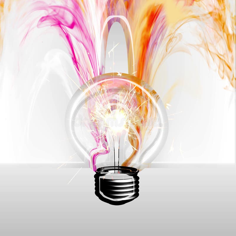 Abstract Electric Light Bulb Stock Illustration - Illustration of light ...