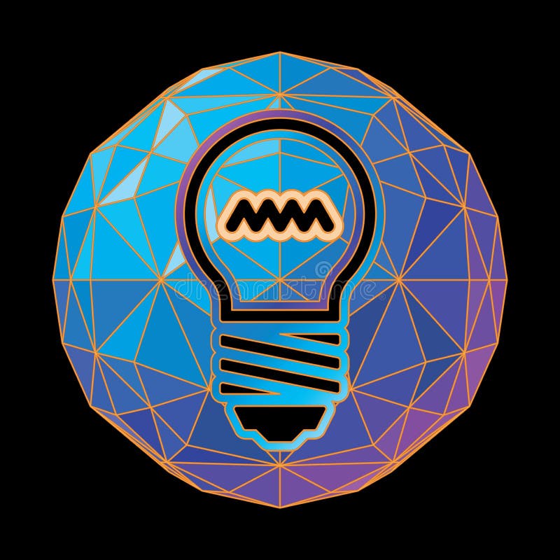 Abstract Light Bulb stock vector. Illustration of creative - 55163582