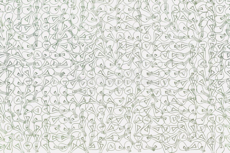Abstract Light Bulbs Illustrations Background Pattern. Design ...