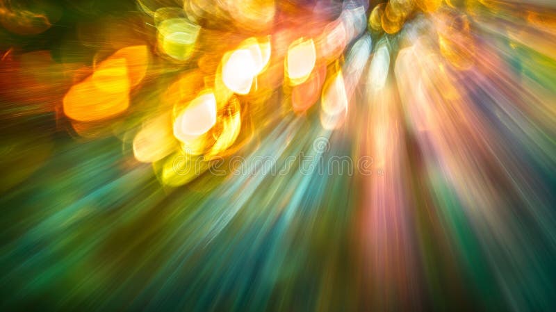 Abstract Light Burst with Vibrant Colors, Motion Blur Effect. Dynamic ...