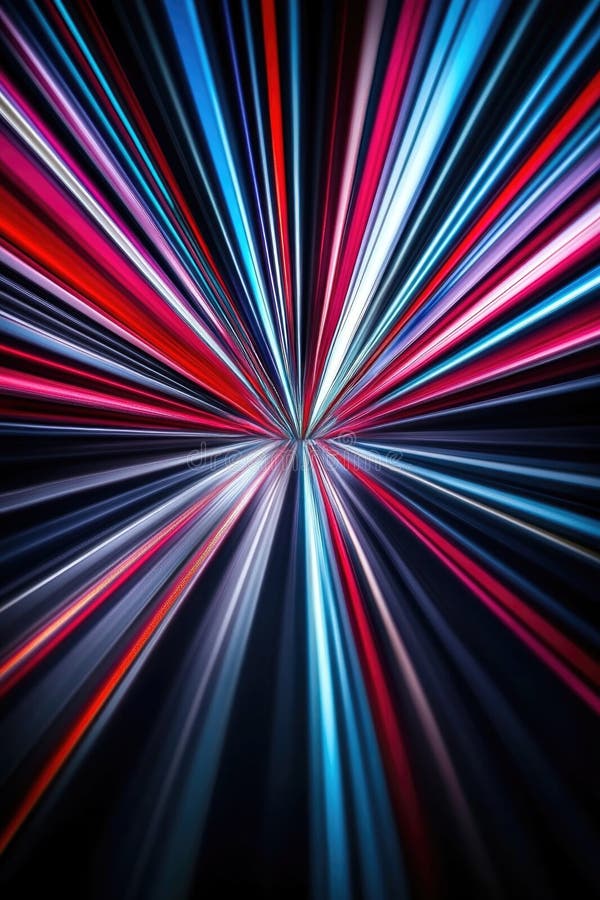 Abstract Light Burst with Vibrant Multicolor Streaks in Motion Stock ...