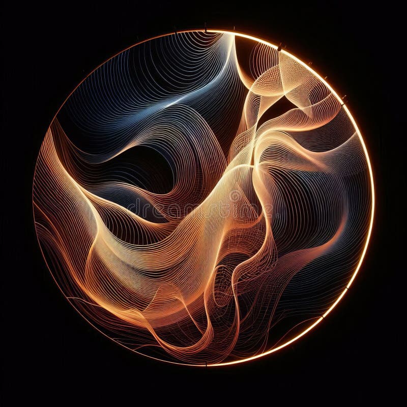 Abstract Light Capture a Luminogram of a Light Source Creating a Stock ...