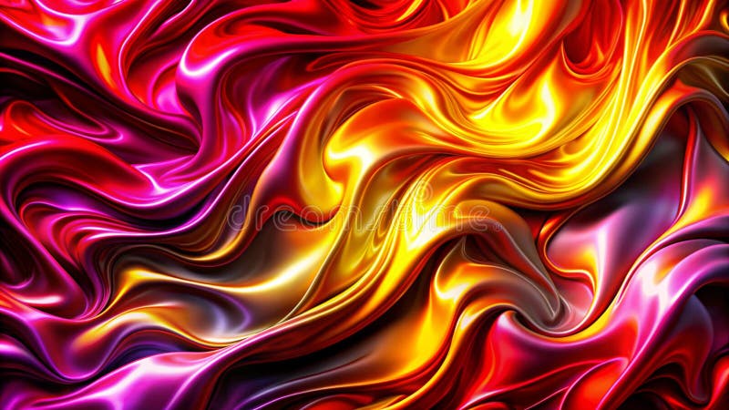 Abstract Light in the Center, Twisted Heat Energy, Illustration ...
