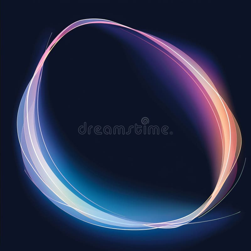 An Abstract Light Circle on a Dark Background Stock Illustration ...