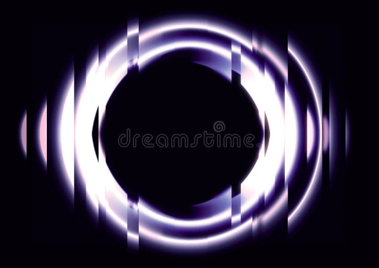 Abstract Light Circle Digitally Generated Background Stock Illustration ...