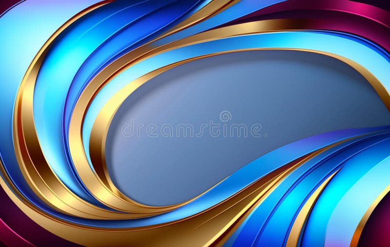 Abstract Light Colorful Composition with Wave Forms. Elegance ...
