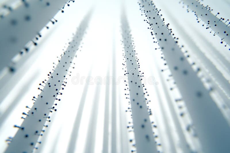 Abstract Light Columns with Blurred Perspective and Dot Patterns Stock ...