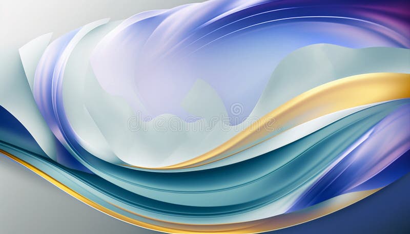 Abstract Light Composition with Wavy Forms. Elegance Illustration Stock ...
