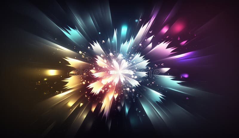 Abstract Light on a Dark Background. Stock Illustration - Illustration ...