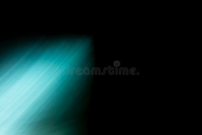 Abstract Light in the Dark. Black Background with a Blue White Ray ...