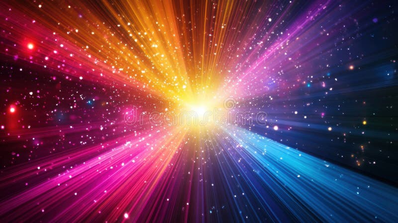 Abstract Light Design with Dynamic Beams and Vibrant Colors Isolate on ...