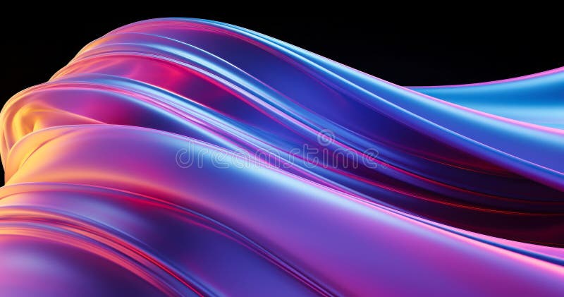 Abstract Light Emitter Glass with Iridescent Holographic Neon Vibrant ...