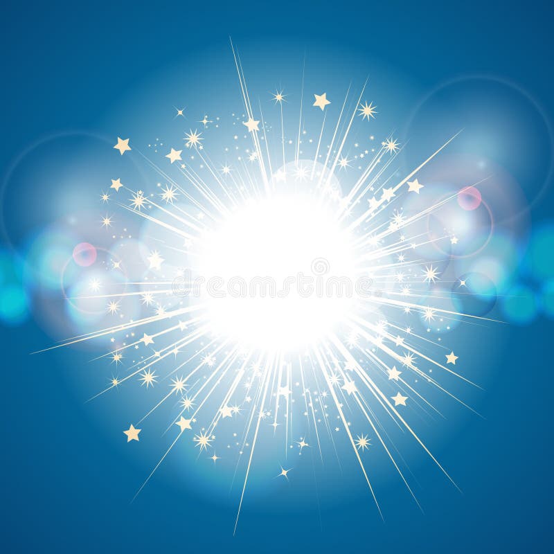 Blue light explosion stock vector. Illustration of light - 27105580