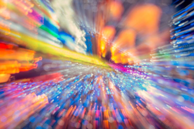 Abstract Light Explosion Effect Background. Long Exposure Photograph of ...