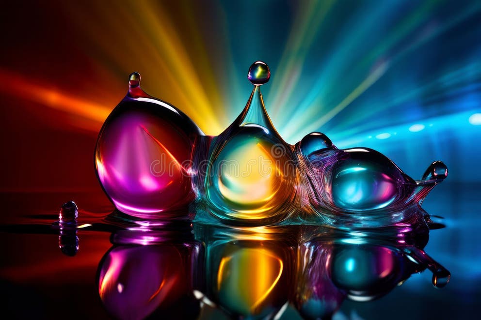 Abstract Light Forms Using Different Colored Light Sources To Cr Stock ...