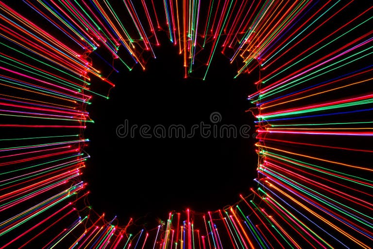 Abstract Light Frame with Black Background Stock Image - Image of black ...