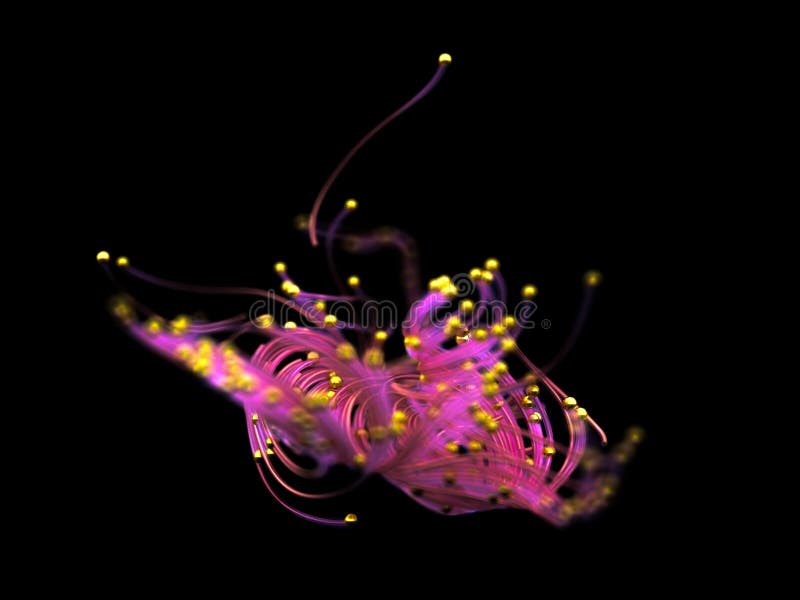 Abstract Light Glowing Gold Shape Black Background. 3d Illustration, 3d ...