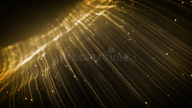 Abstract Light Gold Strings Flowing Background Loop Stock Footage ...