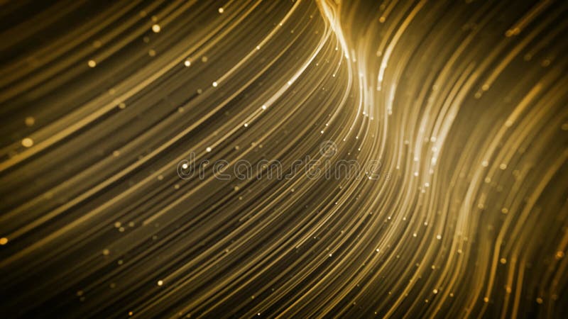 Abstract Light Gold Strings Flowing Background Loop Stock Video - Video ...