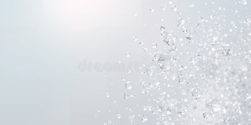 Abstract Light Gray Crystal Shard Background Digital Art Design Elegant ...