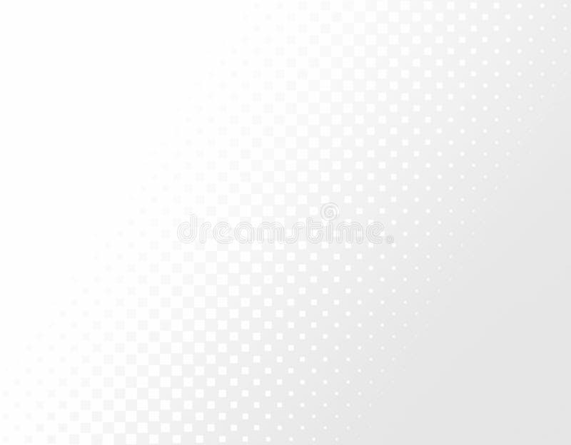Abstract Light Gray Square Shaped Halftone Pattern on White Background ...