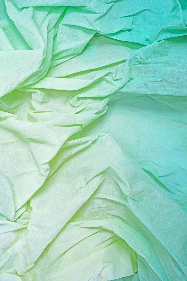 Abstract Light Green Background from Crumpled Corrugated Paper with a ...