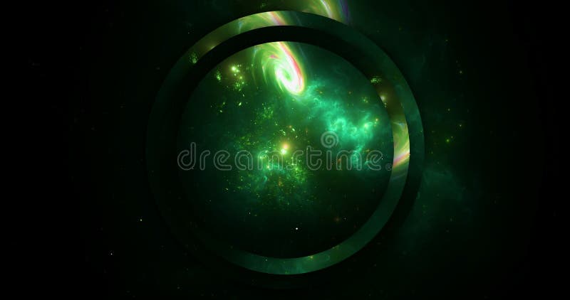 Abstract Light Green Neon Geometric Circle Space Particles Texture and ...