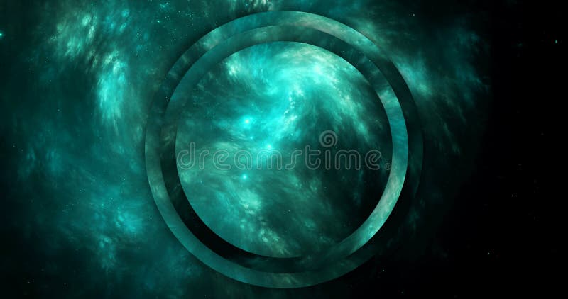 Abstract Light Green Neon Geometric Circle Space Particles Texture and ...