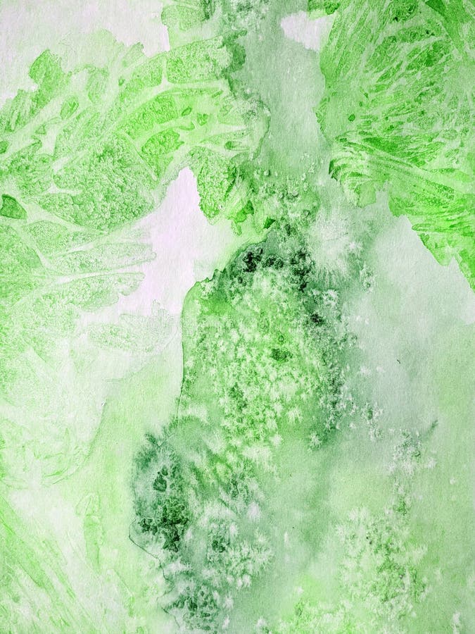 Abstract Light Green Watercolor Chaotic Vintage Paint Silk Texture and ...