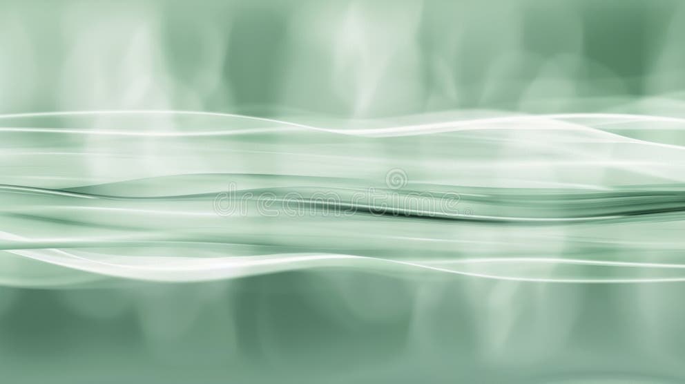Abstract Light Green Wave Background. Modern Flow Design, Smooth ...