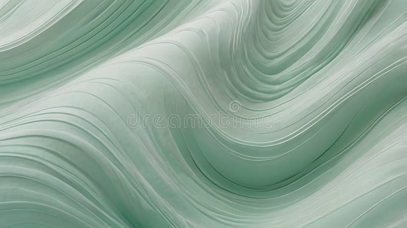 Abstract Light Green Wavy Texture, Smooth Flowing Background Stock ...
