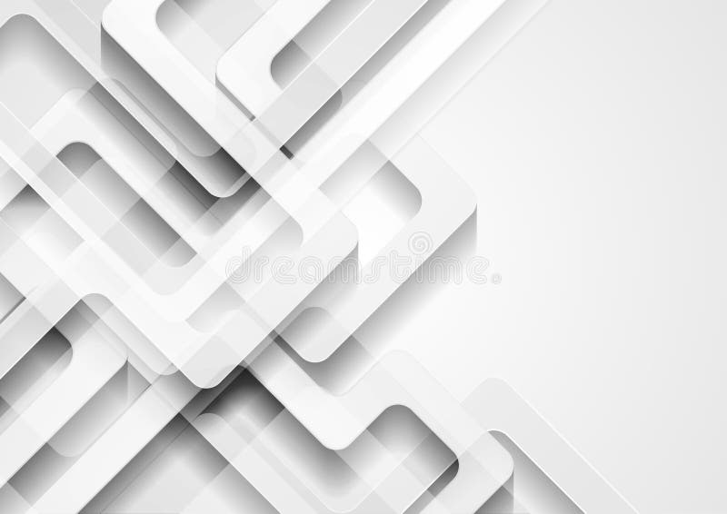 Abstract Light Grey Technology Geometric Background Stock Vector ...