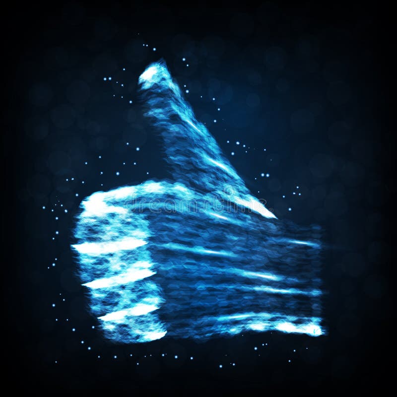 Abstract Light Hand in GOOD Sign Stock Vector - Illustration of light ...