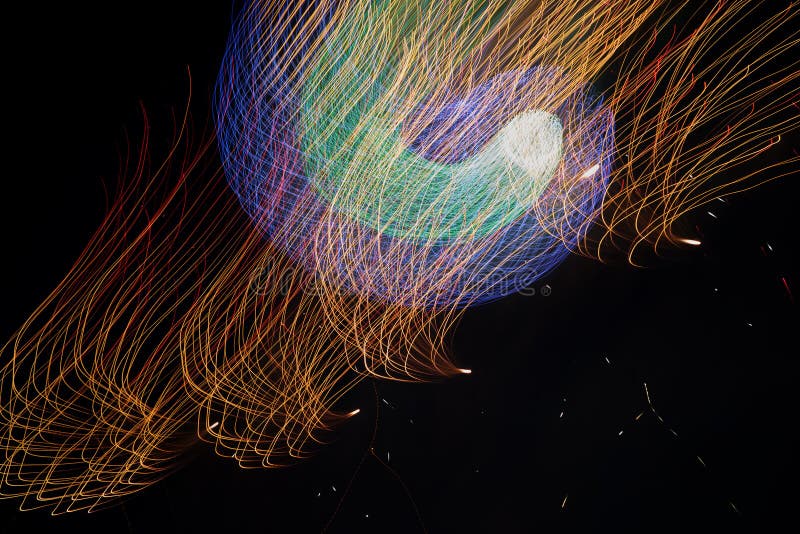 Abstract Light Holiday Color Firework Trails. Firework. Abstract Stock ...