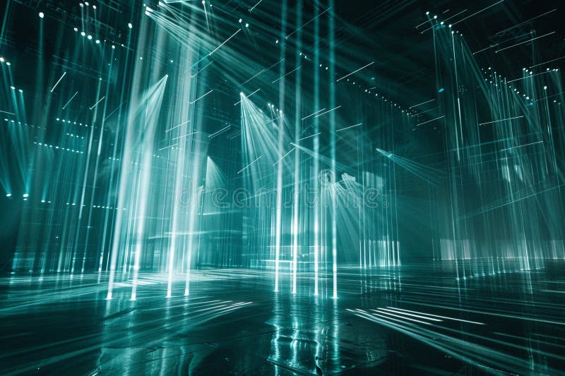 Abstract Light Installation Stock Illustration - Illustration of ...