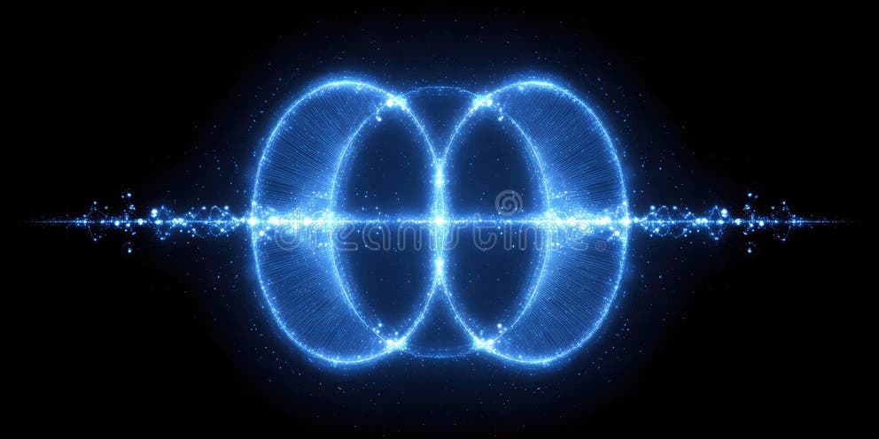 AI-Generated Blue Energy Field Stock Illustration - Illustration of ...