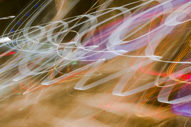 Abstract Light Line Background. Colorful Light Trails on Dark ...