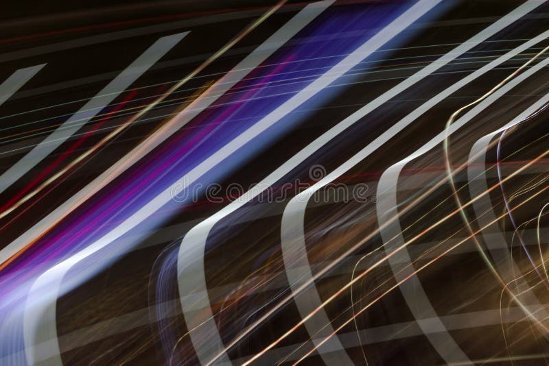 Abstract Light Line Background. Colorful Light Trails on Dark ...