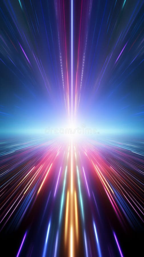 Abstract Light and Line Composition Stock Illustration - Illustration ...