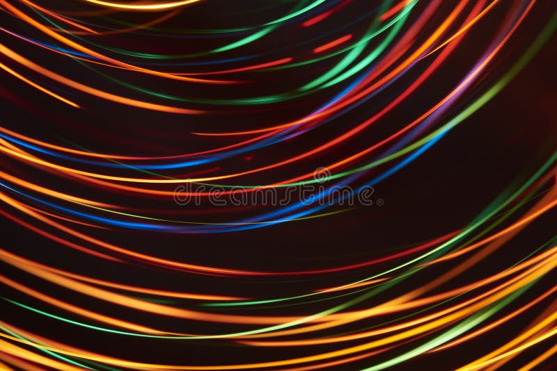 Abstract Light Lines Background, Dynamic Colorful Image Stock Photo ...