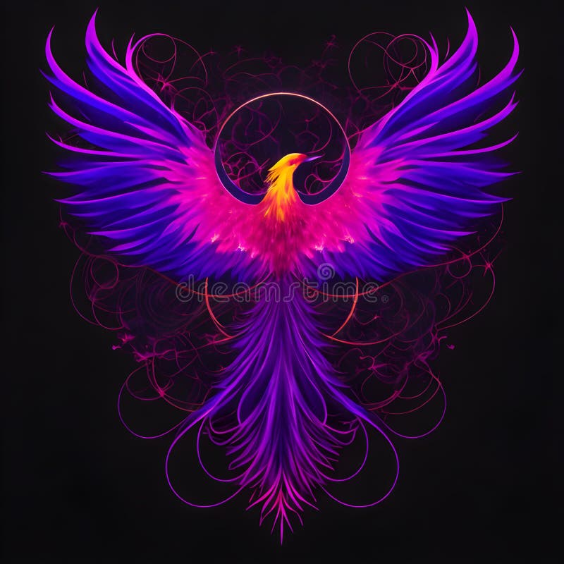 Neon Phoenix Light Stock Illustrations – 309 Neon Phoenix Light Stock ...